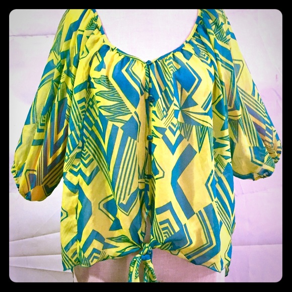 love, Fire | Tops | A Beautiful Bright Sheer Top For Summer | Poshmark